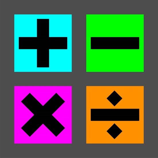 Colorful Math Symbols