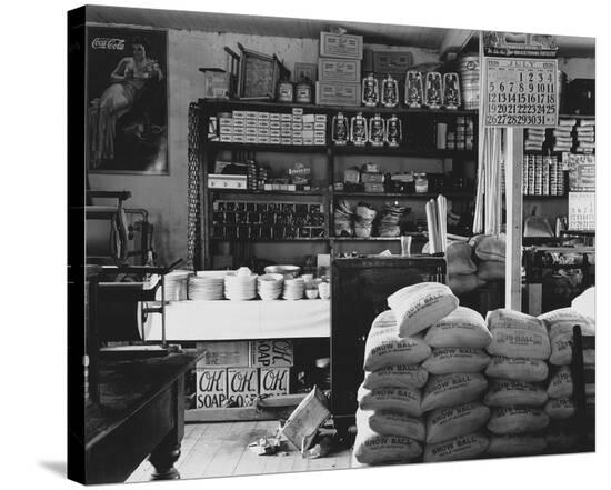 'The General Store' Stretched Canvas Print - The Vintage Collection ...