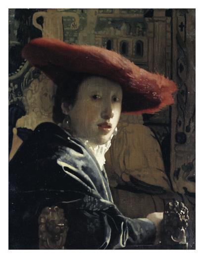 Girl With A Red Hat Giclee Print By Johannes Vermeer At