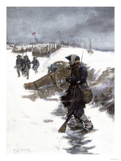 'Valley Forge Soldier on Picket Duty in the Snow, Awaiting His Relief ...