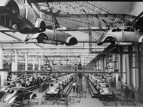 'Volkswagen Plant Assembly Line' Photographic Print - James Whitmore ...