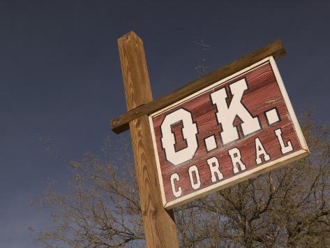 'America's Gunfight Capital, OK Corral Sign, Tombstone, Arizona, USA ...