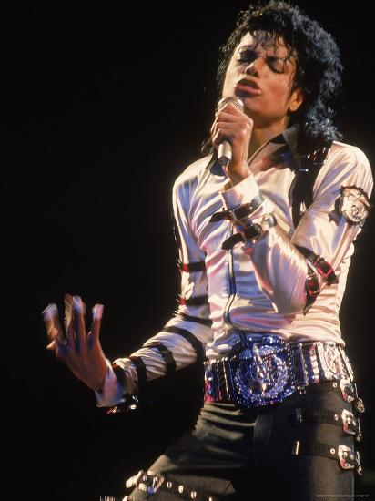 'Pop Entertainer Michael Jackson Singing at Event' Premium Photographic ...