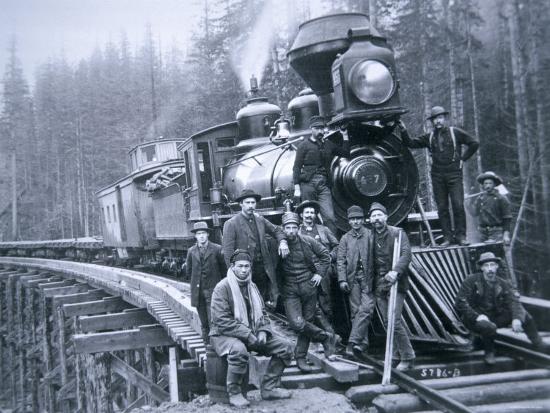 'Railroad Construction Crew, 1886' Photographic Print | AllPosters.com