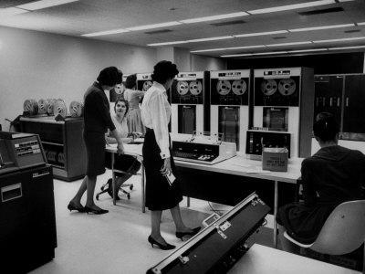 'Women Working Ibm Computers in an Office' Photographic Print ...