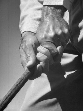 'Golfer Ben Hogan Demonstrating Strong Grip for Woods and Irons ...