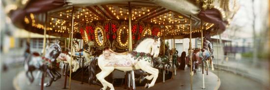 'Carousel Horses in Amusement Park, Seattle Center, Queen Anne Hill ...