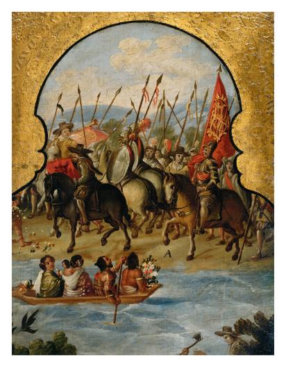 Screen with Scenes of the Spanish Conquest: The Spanish Soldiers at ...