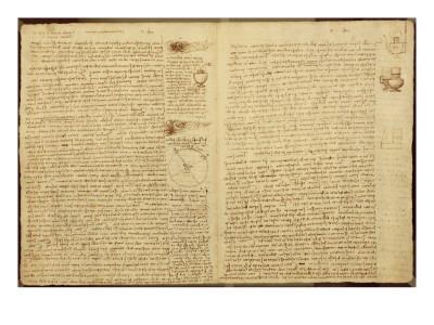 'A Page from the Codex Leicester, 1508-12' Giclee Print - Leonardo da ...