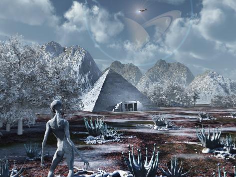'An Extraterrestrial Surveys an Ancient Structure on a Distant Alien ...