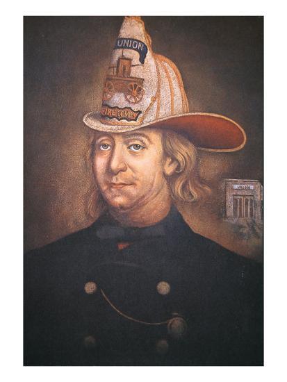 'Benjamin Franklin Wearing the Uniform of the Union Fire Company Which ...