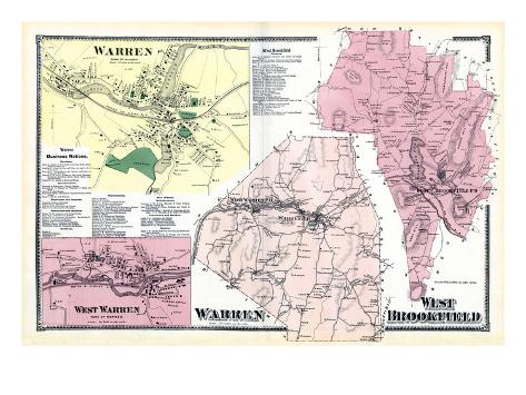'1870, Warren, Warren Town, Warren West, West Brookfield, Massachusetts ...