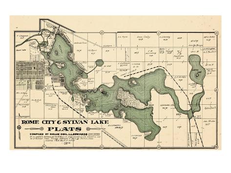 1914, Rome City and Sylvan Lake, Indiana, United States Giclee Print at ...