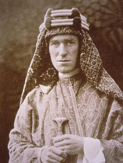 'T.E. Lawrence in Arab Costume During Wwi, C.1914-18' Photographic ...