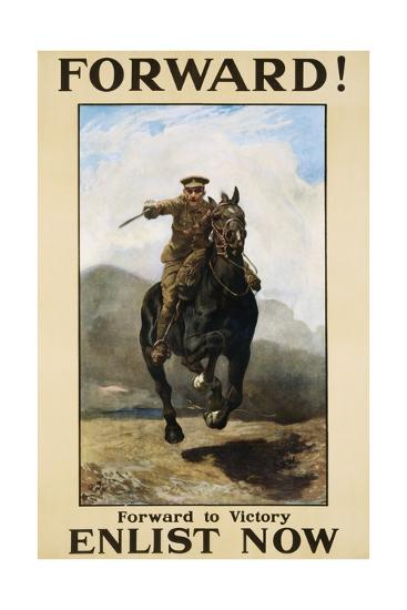 'Forward! Enlist Now Poster' Giclee Print | AllPosters.com