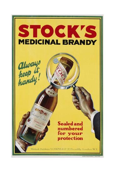 'Stock's Medicinal Brandy Poster' Giclee Print | AllPosters.com