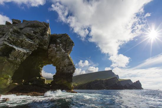 Rock Formation known as Gada's Stack on Foula Island, Shetlands ...
