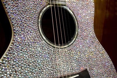 'USA, Tennessee, Nashville. Taylor Swift's bejeweled rhinestone guitar ...