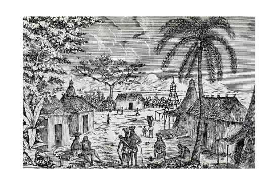 'Taino Village, Cuba from 19th Century, Greater Antilles' Giclee Print ...