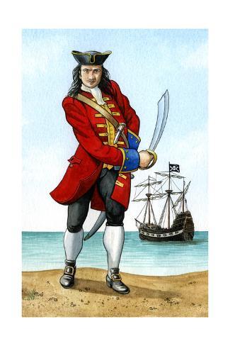 'John 'Calico Jack' Rackham, (1680-172), English Pirate Captain' Giclee ...
