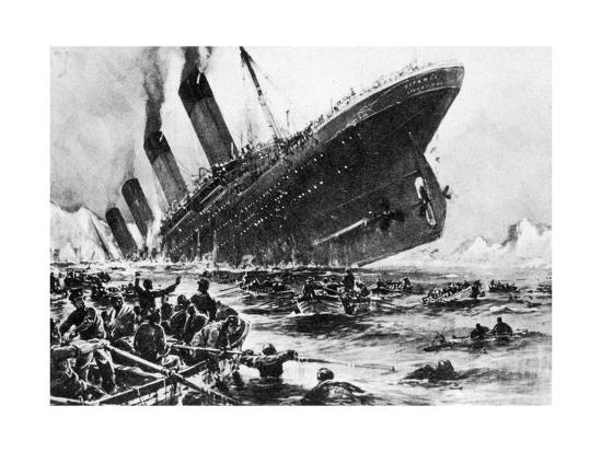 The Sinking Of Ss Titanic 14 April 1912 Giclee Print