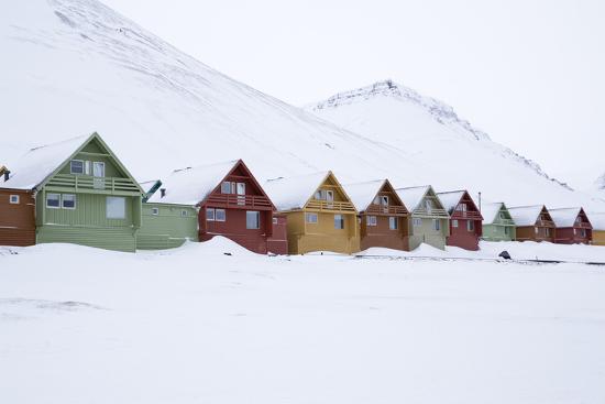 'Longyearbyen Houses, Spitsbergen, Svalbard, Arctic Circle, Norway ...