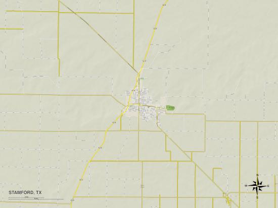 'Political Map of Stamford, TX' Print - | AllPosters.com