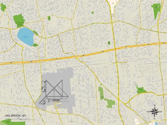 'Political Map of Holbrook, NY' Art | AllPosters.com