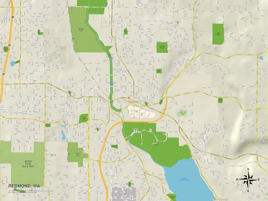 'Political Map of Redmond, WA' Art | AllPosters.com