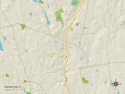 'Political Map of Torrington, CT' Prints - | AllPosters.com