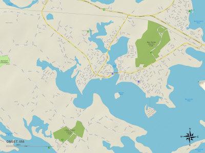 'Political Map of Onset, MA' Prints | AllPosters.com