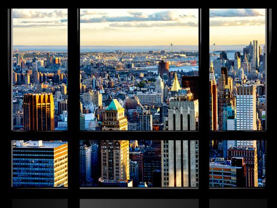 'Window View, Special Series, Skyscrapers View at Sunset, Midtown ...