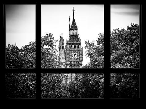 Window View of Big Ben - City of London - UK - England - United Kingdom ...