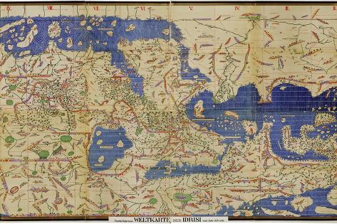 Al-Idrisi's World Map, 1154 Photographic Print by Library of Congress ...