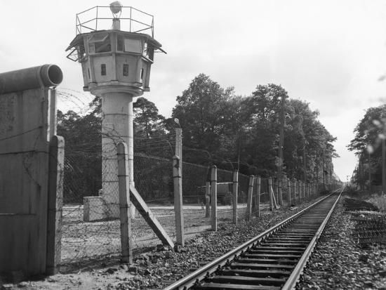 'View of East German Guard Tower & Rr' Photographic Print | AllPosters.com