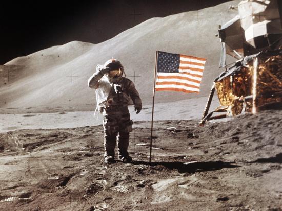 'Apollo 15 Moonwalk 1971' Photographic Print | AllPosters.com