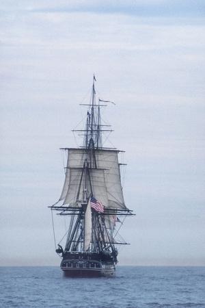 'USS Constitution "Old Ironsides" Under Sail, Massachusetts Bay ...