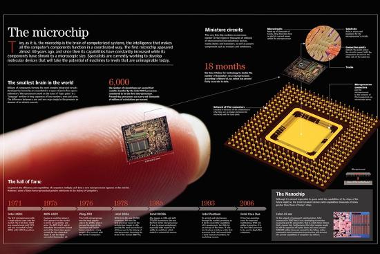 Inforgraphic About Microchip, a Small Component That Contains Multiple ...
