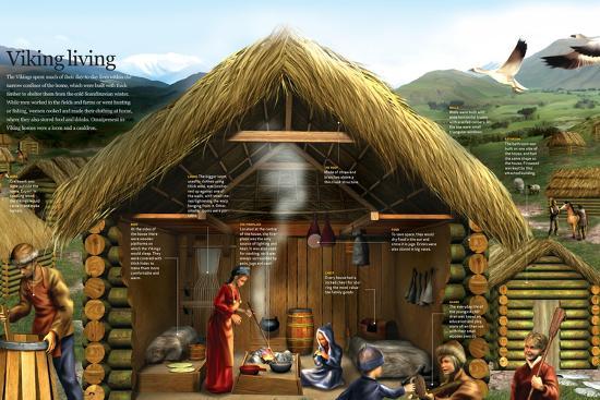 'Infographic About the Daily Life of the Viking in a Village and its ...