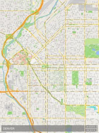 'Denver, United States of America Map' Posters | AllPosters.com
