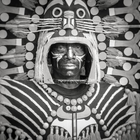 Portrait of Ati-atihan festival participant, Kalibo, Aklan, Western ...