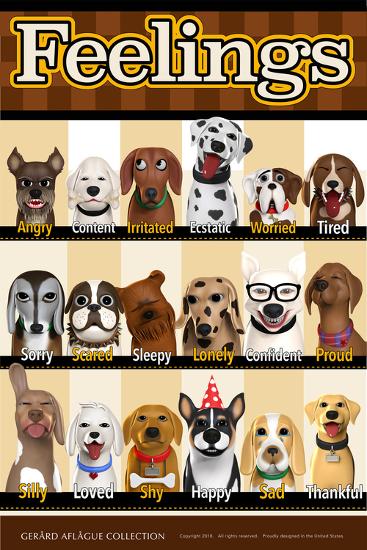 Dog Feelings or Emotions Posters by Gerard Aflague Collection at ...