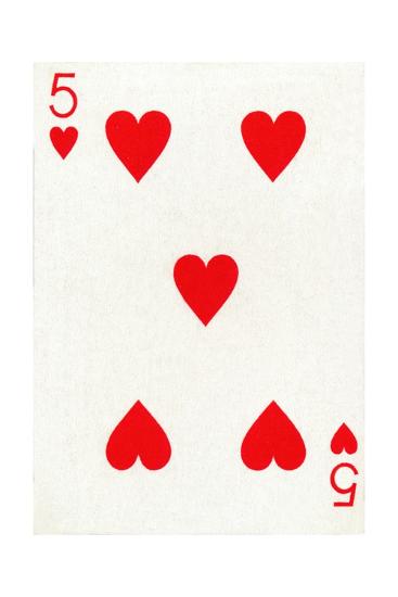 '5 of Hearts from a deck of Goodall & Son Ltd. playing cards, c1940 ...
