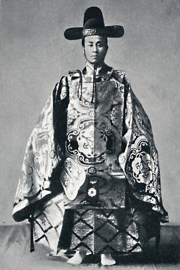 'A Japanese court noble in ancient dress, 1902' Photographic Print ...