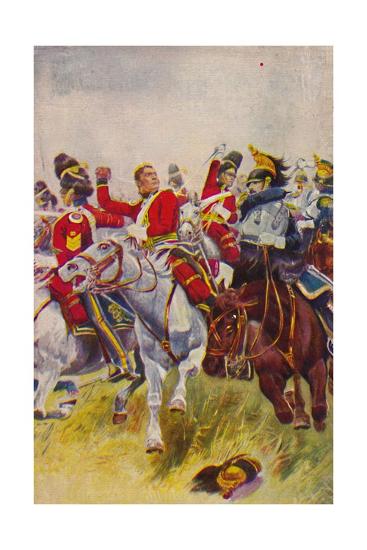 'The Royal Scots Greys. The Charge of the Greys at Waterloo', 1815 ...
