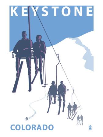 'Keystone, Colorado Ski Lift' Art - Lantern Press | AllPosters.com