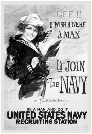 U.S. Navy (I'd Join the Navy, B&W) Art Poster Print Prints | AllPosters.com
