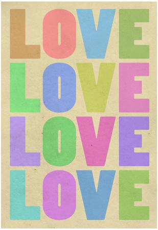 Love Pop-Art Pastel Art Print Poster Prints | AllPosters.com