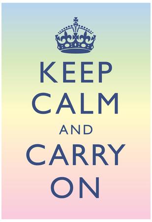 Keep Calm and Carry On Motivational Rainbow Art Print Poster ...