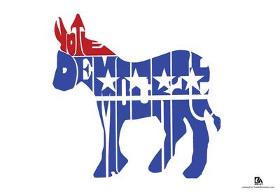 'Vote Democrat Text Poster' Posters | AllPosters.com